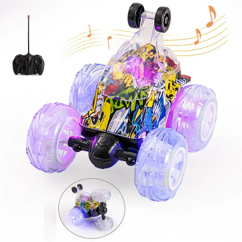 Graffiti-Remote-Control-Car-RC-Stunt-Tipper-Cars-With-360-Rolling ...