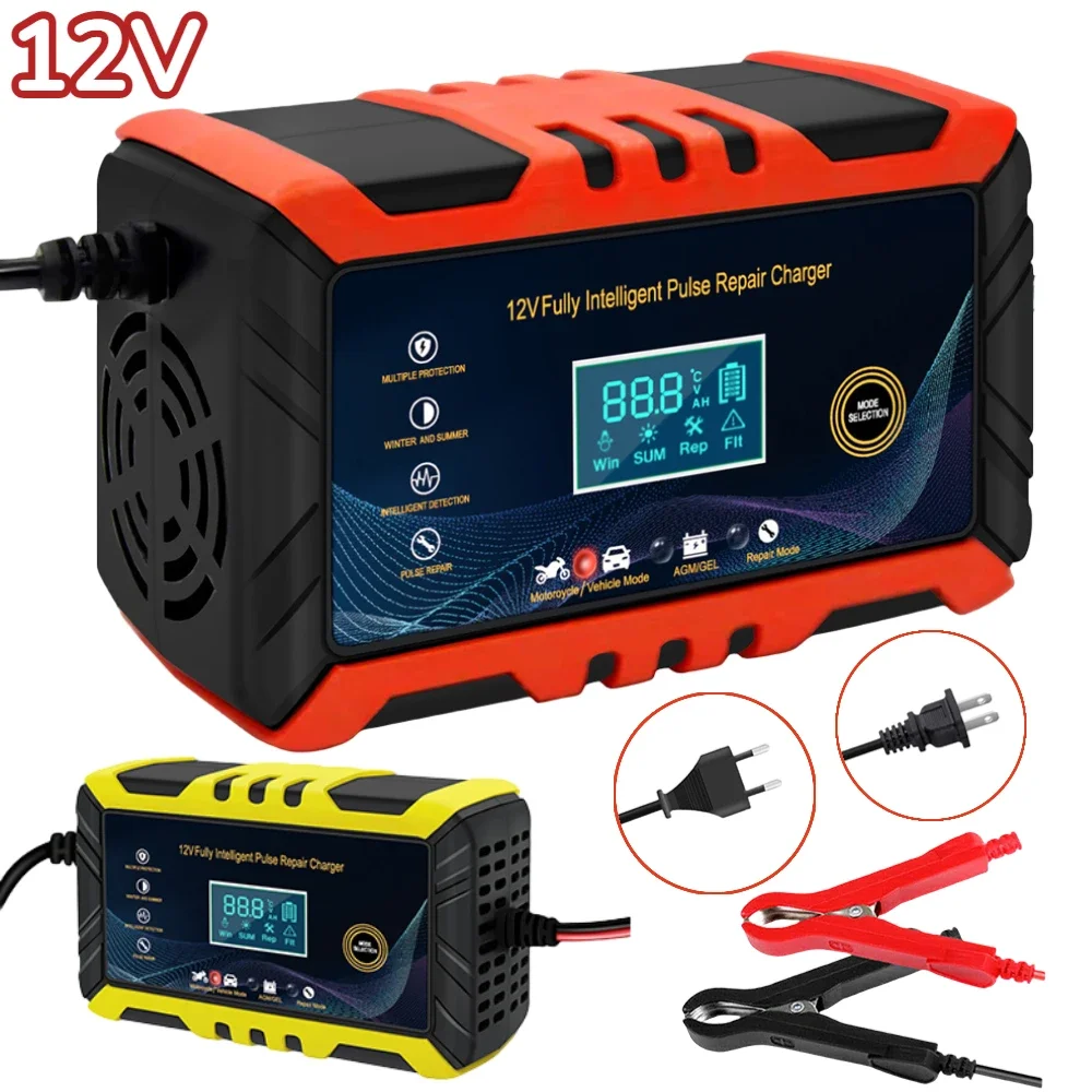 Car-Battery-Charger-12V-Intelligent-Pulse-Repair-Charger-Full-Automatic ...