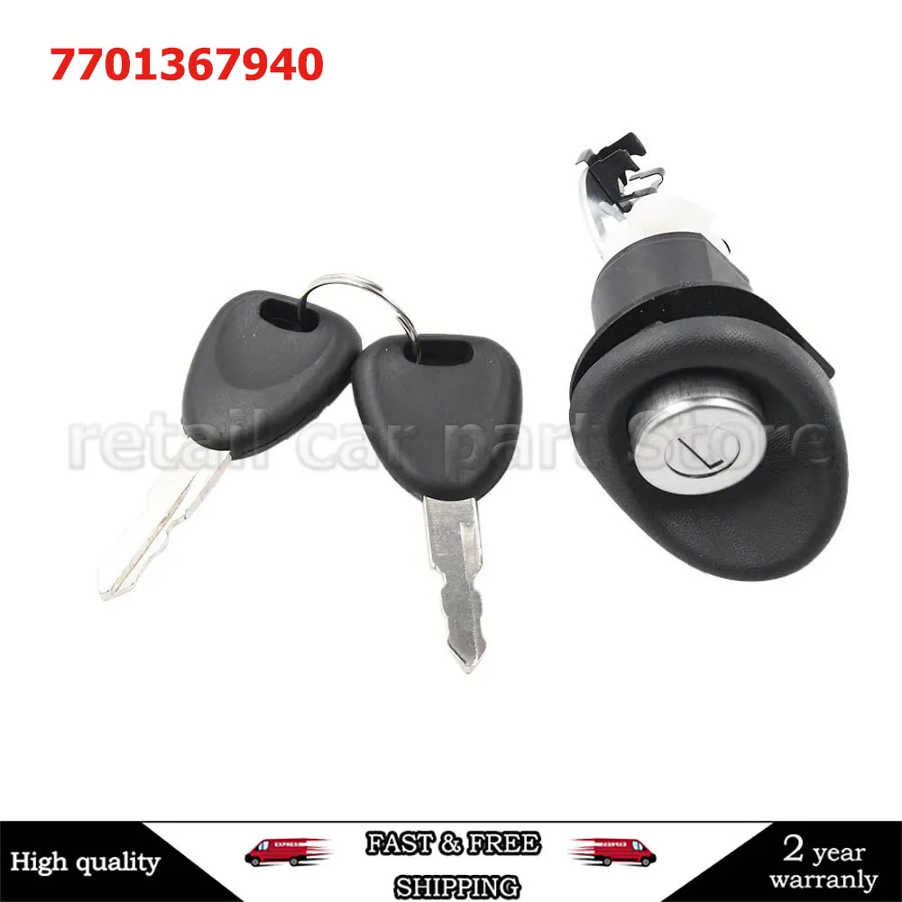 FOR DACIA RENAULT LOGAN SANDERO TAILGATE TRUNK BACK LOCK WITH TWO KEYS ...