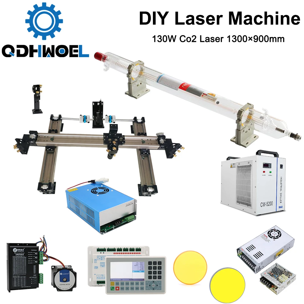 QDHWOEL DIY Linear Guide Rail Metal Mechanical Kit Parts Set For 130W ...