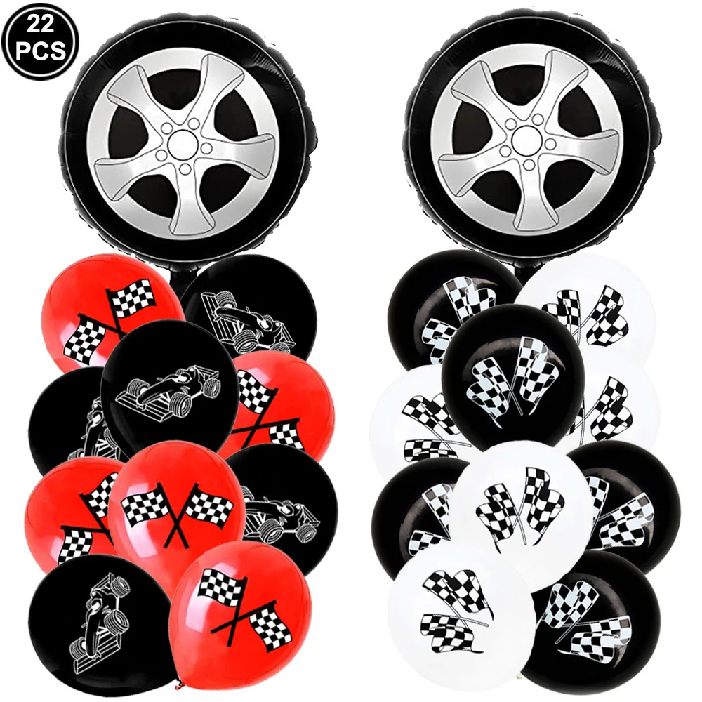 Race Car Party Decorations | Latex Car Wheel Balloons | Race Car Party ...