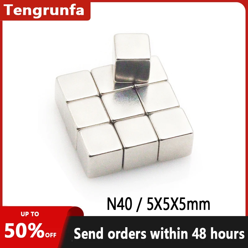 10PCS-LOT-Magnet-5x5x5-mm-N40-Strong-Square-NdFeB-Rare-Earth-Magnet ...