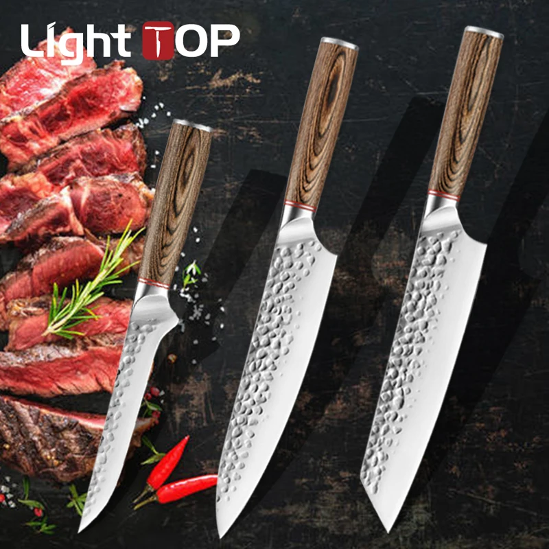 Kitchen-Chef-Knives-Forged-Hammer-Slicing-Boning-Knife-Sharp-Cutting ...