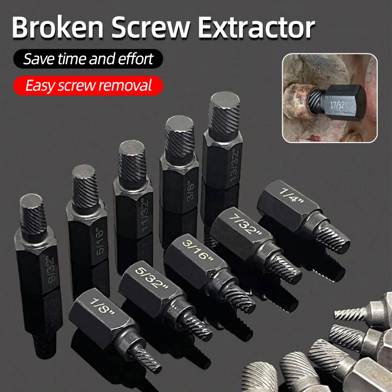 5Pcs-Screw-Extractor-Drill-Set-Hex-Head-Multi-Spline-Bolt-Stud-Slip ...