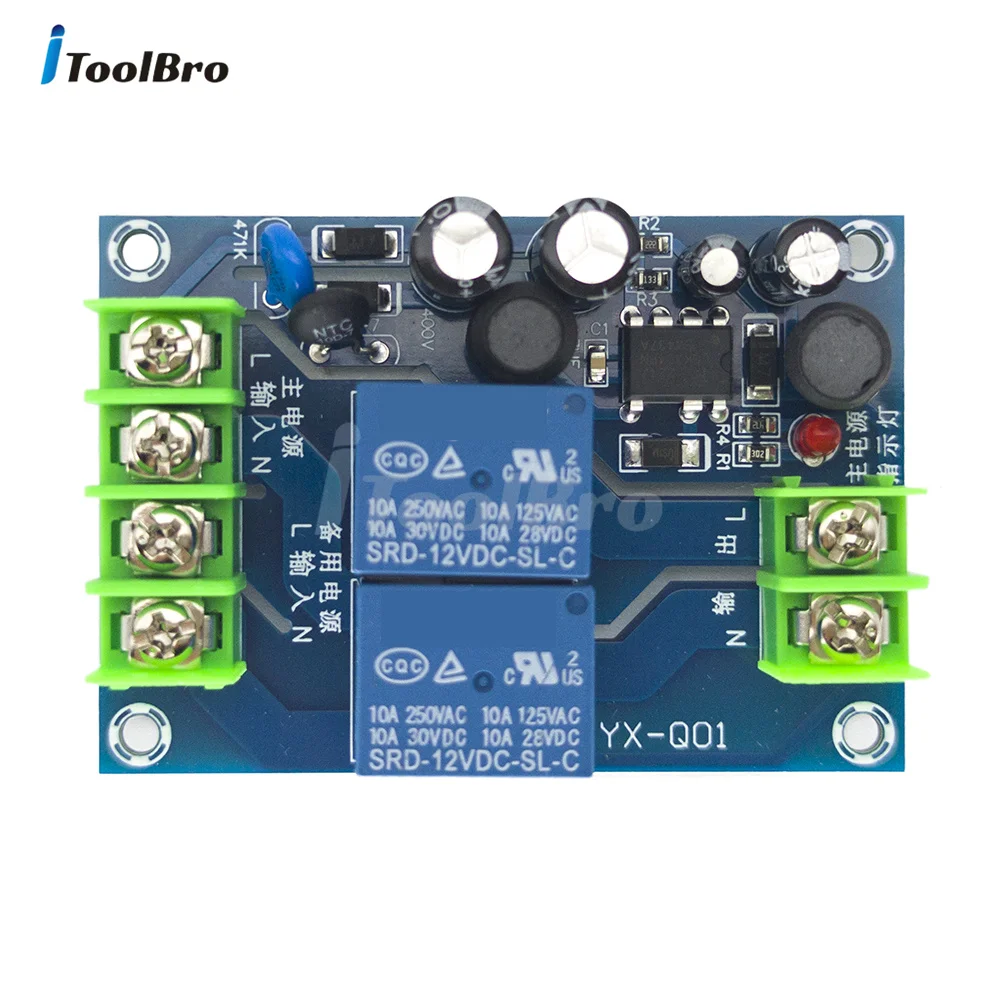 220V-10A-2-Channel-Automatic-Power-Switch-Module-Dual-Input-Power-off ...