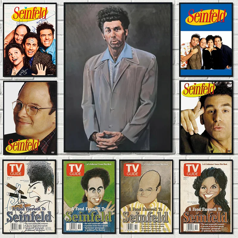 Seinfeld-The-Kramer-George-Portrait-Classic-Tv-Series-Canvas-Painting ...