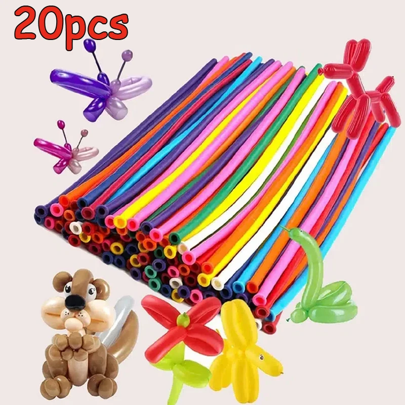 20pcs-Magic-Balloons-Strip-Balloons-Long-Strip-Balloon-Cartoon-Shape ...
