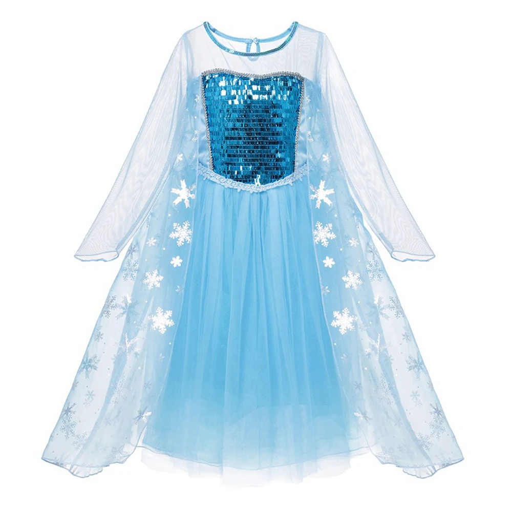 Disney-Princess-Dress-for-Girl-Kid-Cosplay-Frozen1-2-Elsa-Anna-Costume ...
