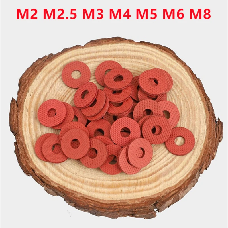 M2 M2.5 M3 M4 M5 M6 M8 Red Steel Fibre Lnsulated Flat Washers Lnsulated ...