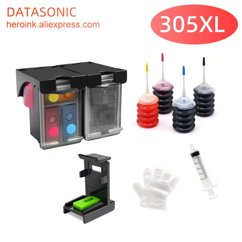 305XL Replacement Refillable For HP 305 XL HP305XL ink cartridge 2721 ...