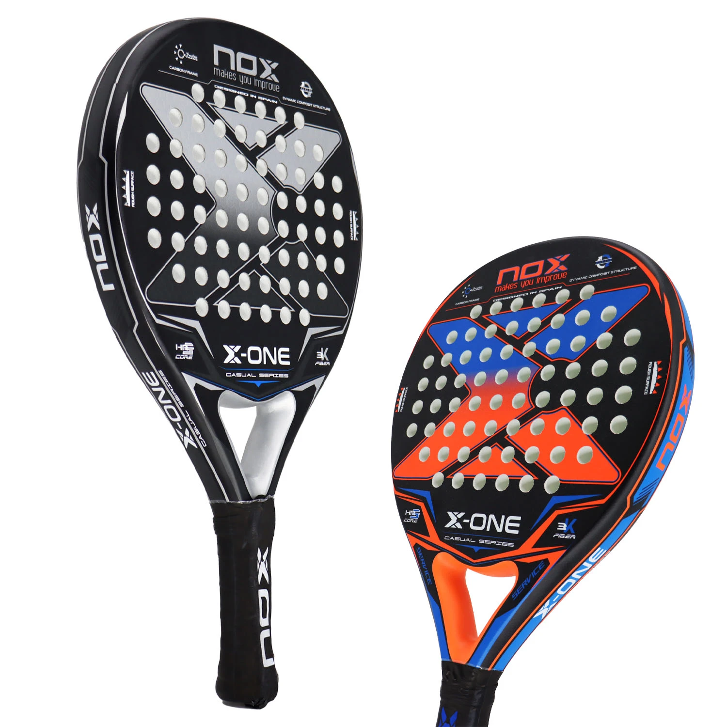 Padel Racket 3K Fiber Rough Surface with EVA SOFT Memory High Balance ...