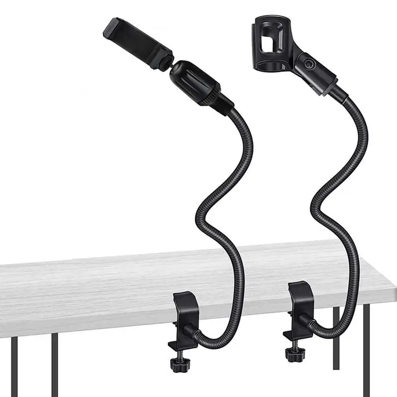360-Adjustable-Desk-Mic-Stand-Desktop-Microphone-Arm-Clamp-Flexible ...