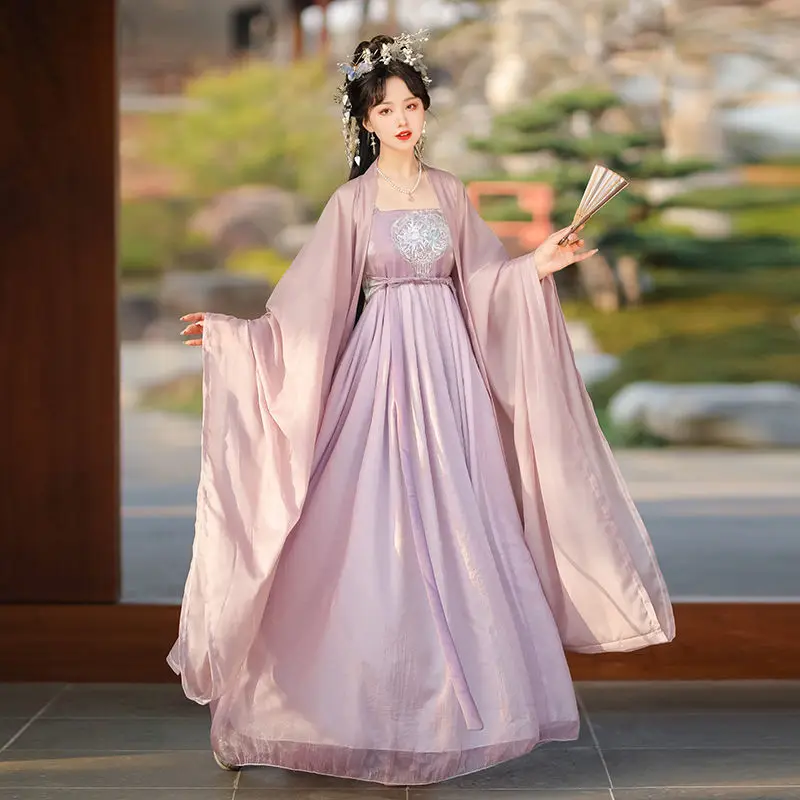 Hanfu-Wedding-Dress-Embroidery-Original-Set-Long-Gown-Waist-length ...