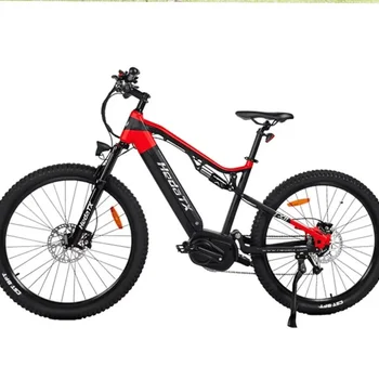 1000W Mid Motor Full Suspension Electric Bike 27.5 inch City EBike 48V ...