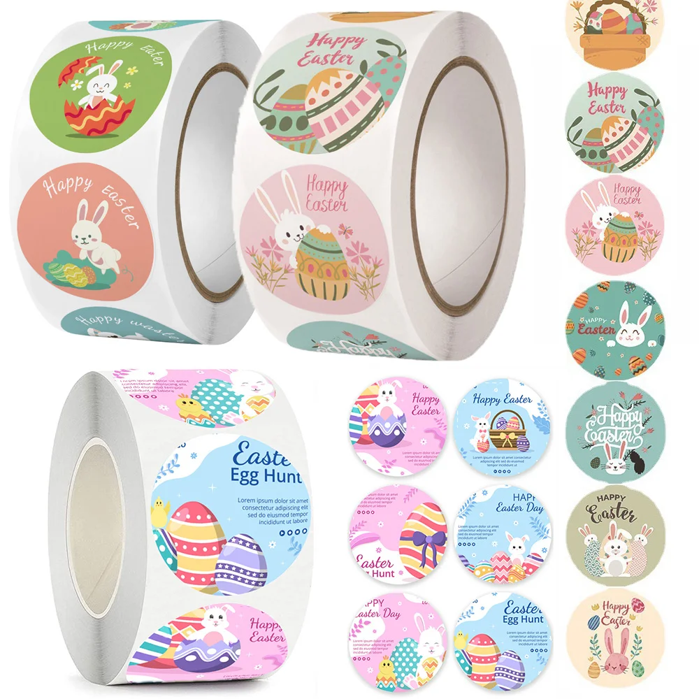 500pcs-Rolled-Easter-Sticker-for-Easter-Gift-Sealing-Sticker-Adhesive ...