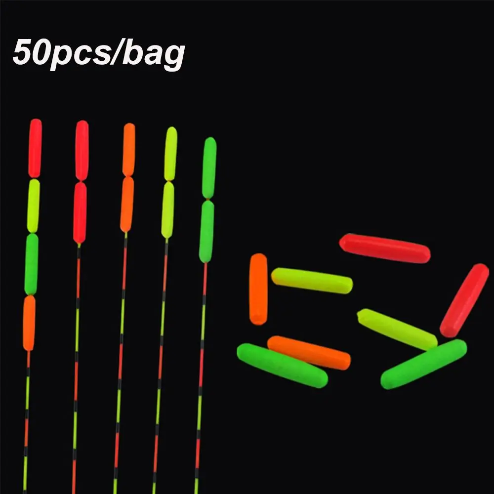 50pcs-bag-Night-EPS-Rig-Rigging-Material-Indicator-Fish-Beans-Cylinder ...