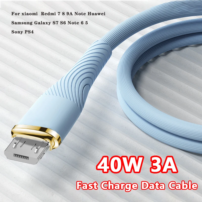 Micro-USB-Cord-3A-Fast-Charging-Data-Cable-For-Samsung-Galaxy-S7-Edge ...