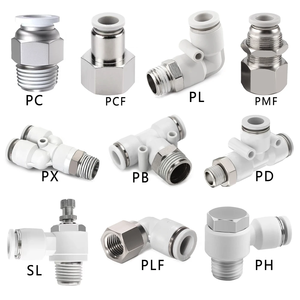 High-quality-White-Pneumatic-Quick-Connector-PC-PMF-PD-PLM-PL-Air-hose ...