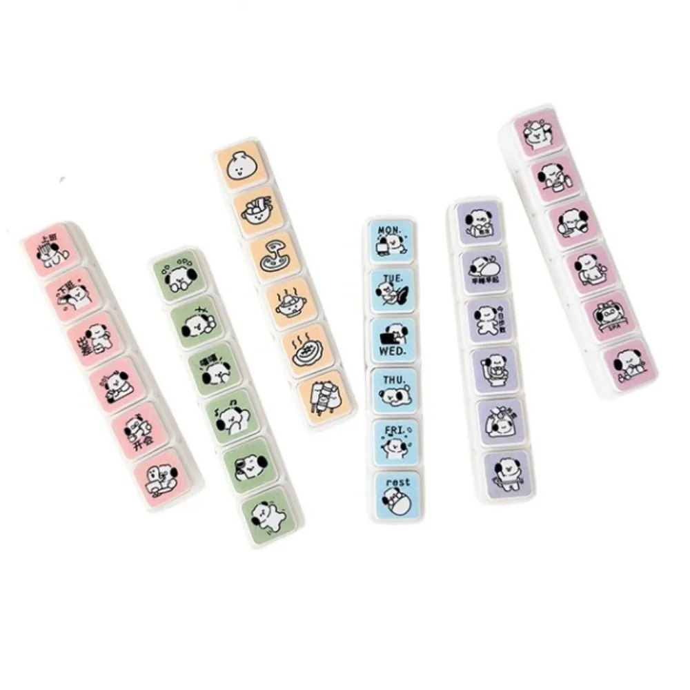 Kawaii 6 Designs Decorative Stamps Cartoon Diy Crafts Scrapbooking ...
