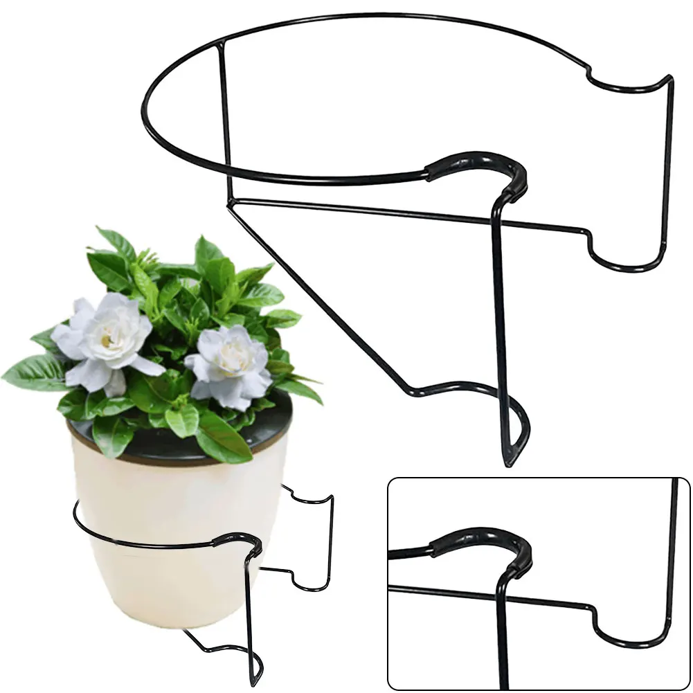 1-2Pcs-Hanging-Railing-Planter-Shelf-Hanging-Flower-Basket-Rack ...