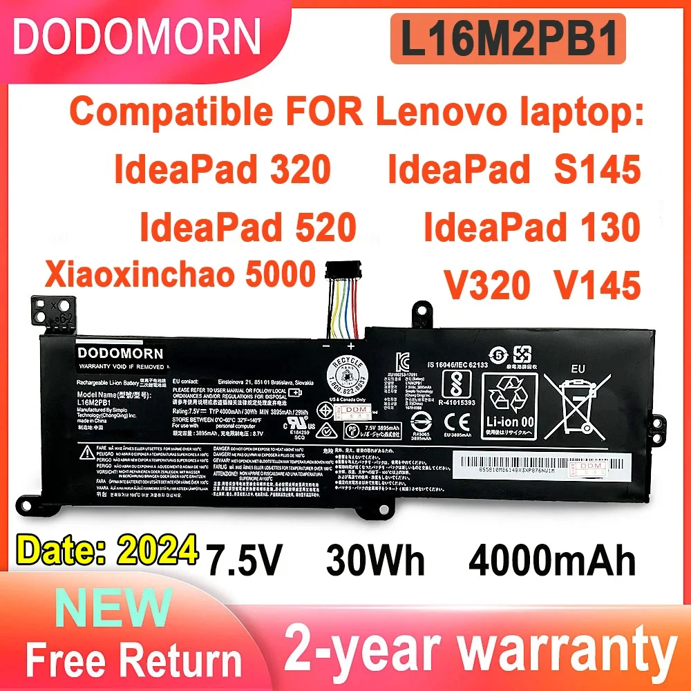 DODOMORN-L16M2PB1-Laptop-Battery-For-Lenovo-Ideapad-320-s145-520-130 ...