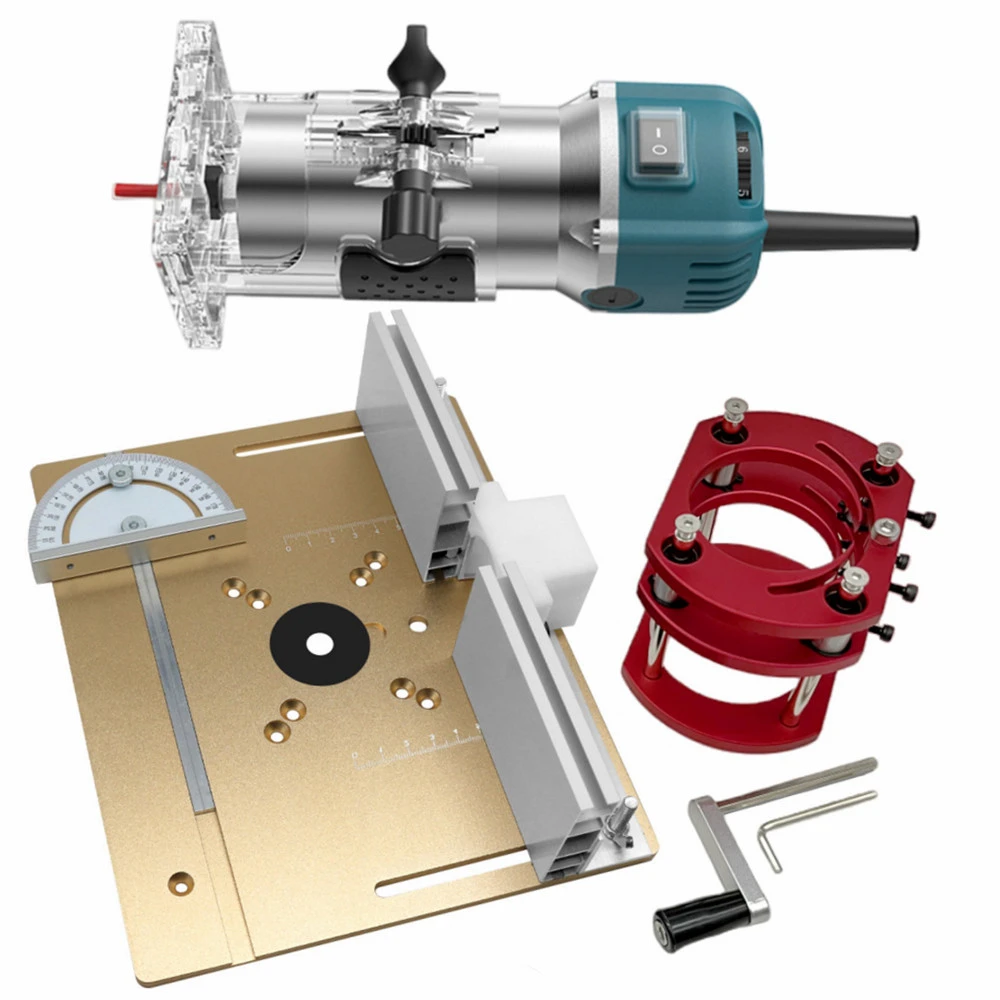 Aluminum Router Table Insert Plate W/ Miter Gauge For Woodworking ...