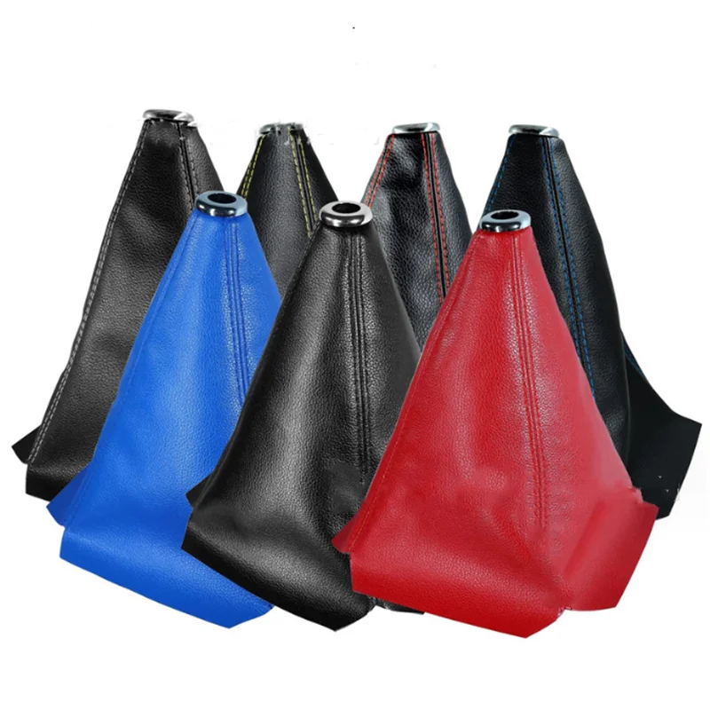 PU-Leather-Car-Gear-Shift-Collars-Gear-Shift-Knob-Lever-Stick-Collar ...