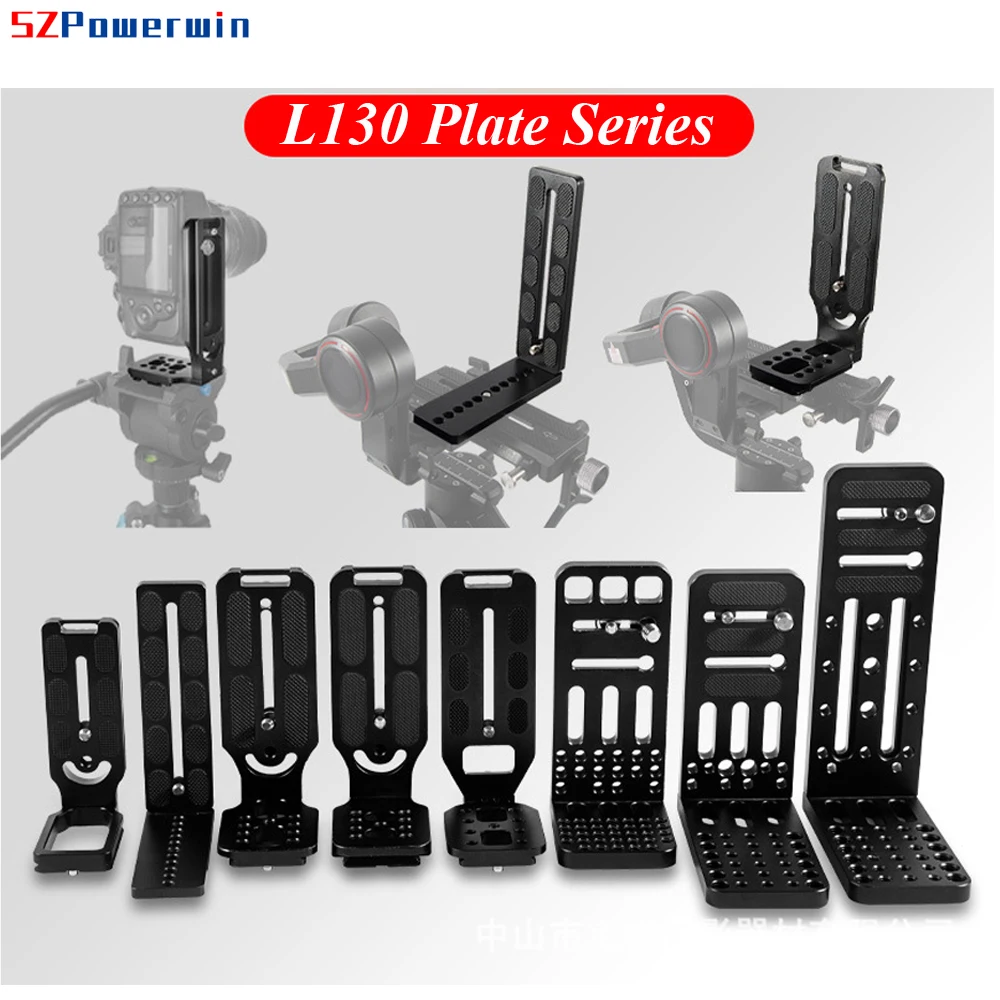 Powerwin 범용 버티컬 샷 퀵 릴리스 L 플레이트, 1/4 인치 나사 어댑터 마운트, 카메라 삼각대 안정기 짐벌 볼헤드용 ...