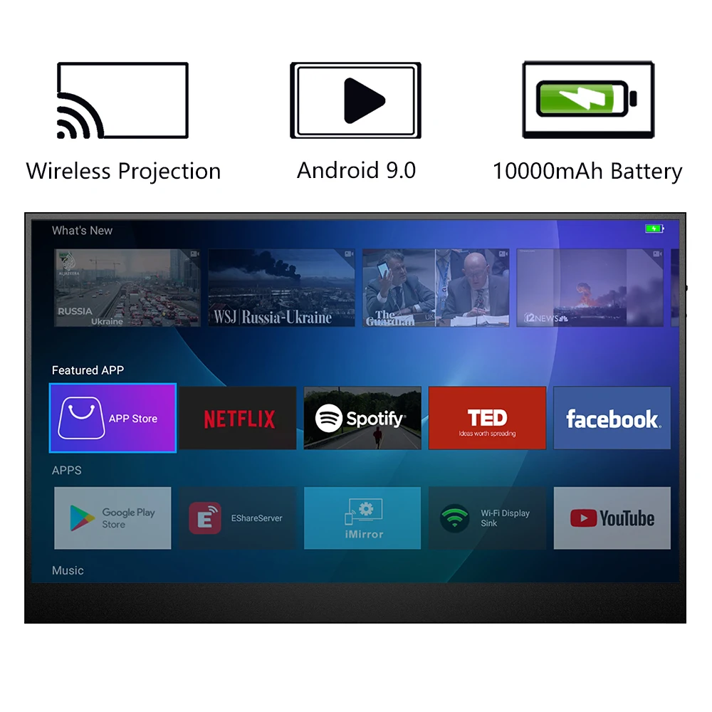 EGOBAS-15-6inch-4K-Android-Smart-Portable-Monitor-w-10000mAh-Battery ...