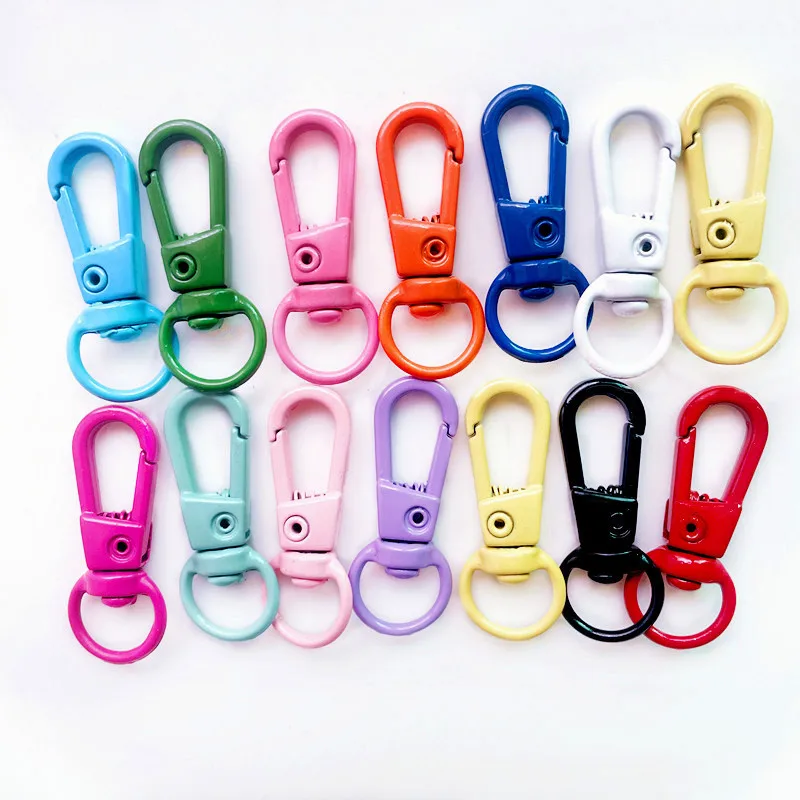 20pcs-Keychain-Spring-Buckle-Colored-Lobster-Clasp-Keyrings-For-Diy ...