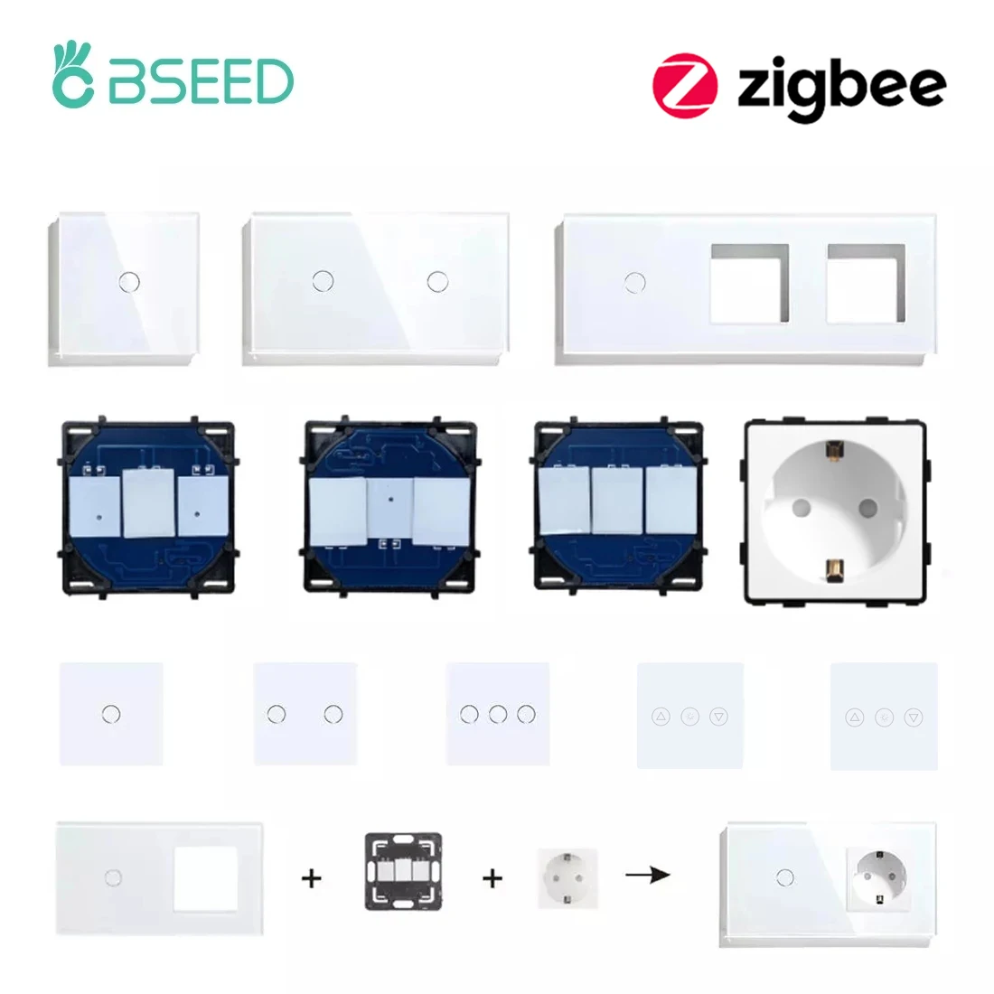 BSEED-1-2-3Gang-Smart-Zigbee-Schalter-Funktion-Teil-Touch-Glas-Front ...