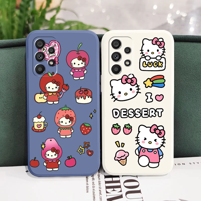 Hello Kitty Phone Case Samsung | Samsung A23 Hello Kitty Cases | Liquid ...