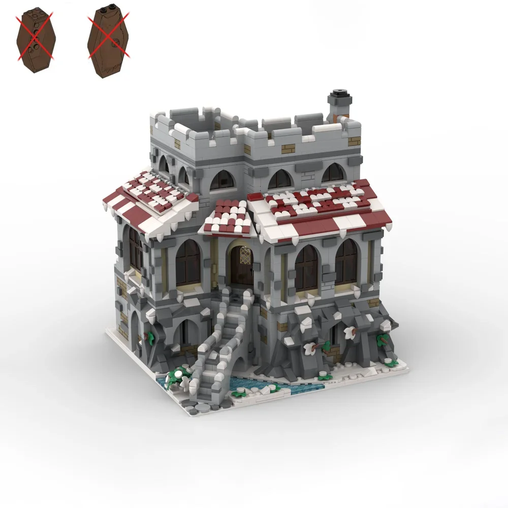 3119PCS-Winter-Themed-The-Vampire-Mansion-Under-the-Snow-MOC-Medieval ...
