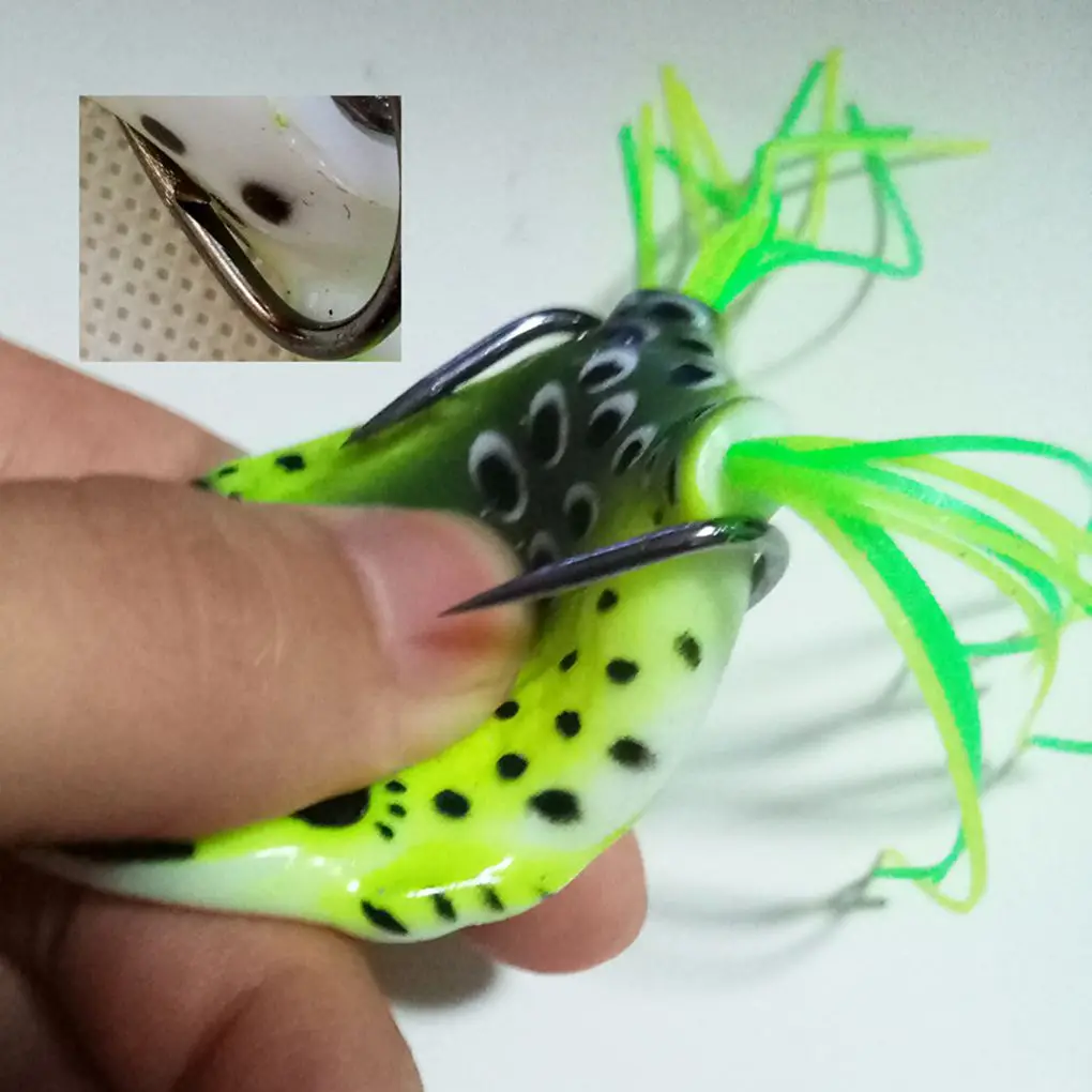 Rubber-Frog-Lures-Soft-Baits-with-Dual-Hook-Barb-for-Saltwater ...