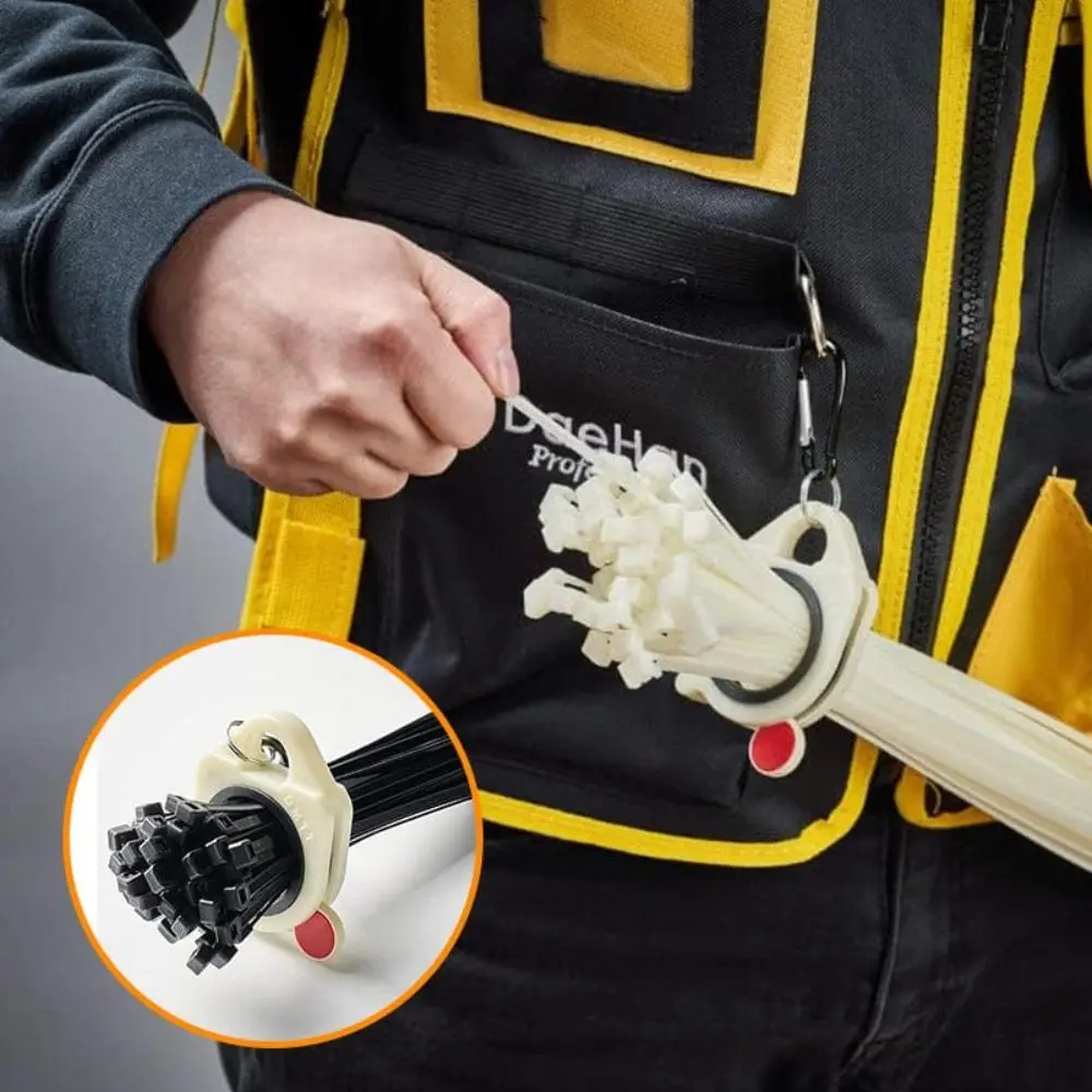 Fluorescent-Cable-Tie-Organizer-New-Plastic-Portable-Storage-Cable-Tie ...