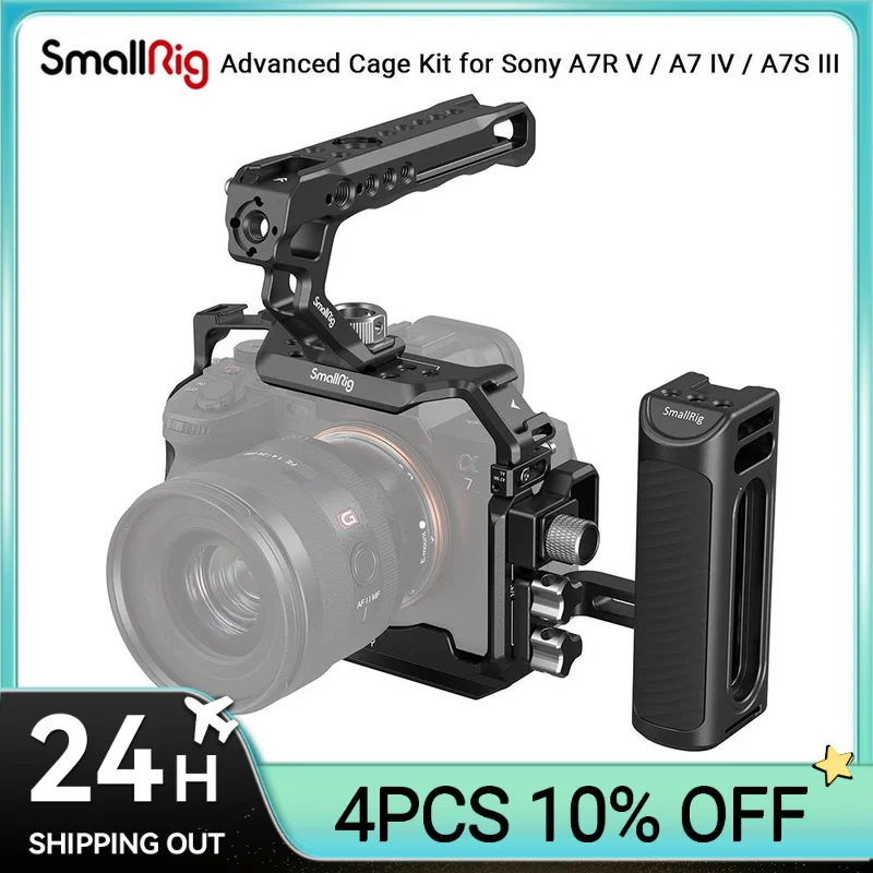 SmallRig-풀 Dslr 소니 A7 IV a7m4 카메라 케이지 리그, 소니 알파 7 IV/A7S III/A1/A7R IV 용, 멀티 장착 옵션 리그 포함
