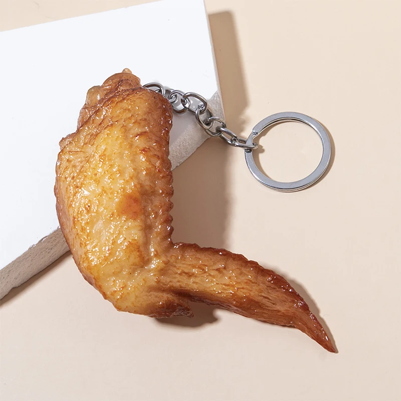 Funny-1Pcs-Chicken-Wings-Ice-Cream-Pendant-Keychain-Key-Ring-For-Friend ...