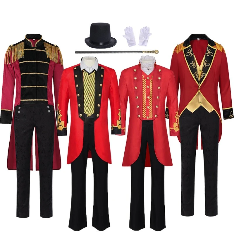 Showman Cosplay Suit Costume Magician Circus Ringmaster Barnum Set ...