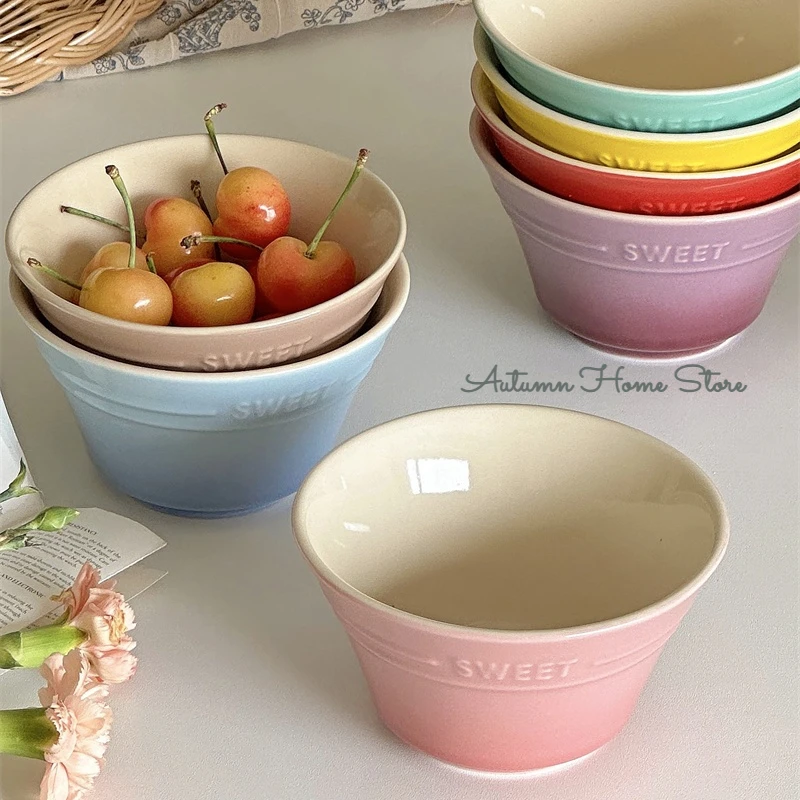 Gradual-Color-Modern-Ceramic-Bowl-Lovely-Household-Underglaze-Color ...