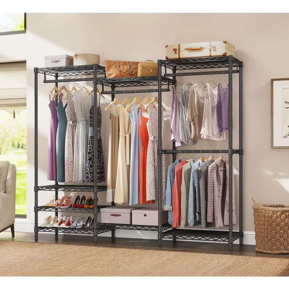 Portable-Closet-Wardrobe-Heavy-Duty-Clothes-Freestanding-Clothing-Rack ...