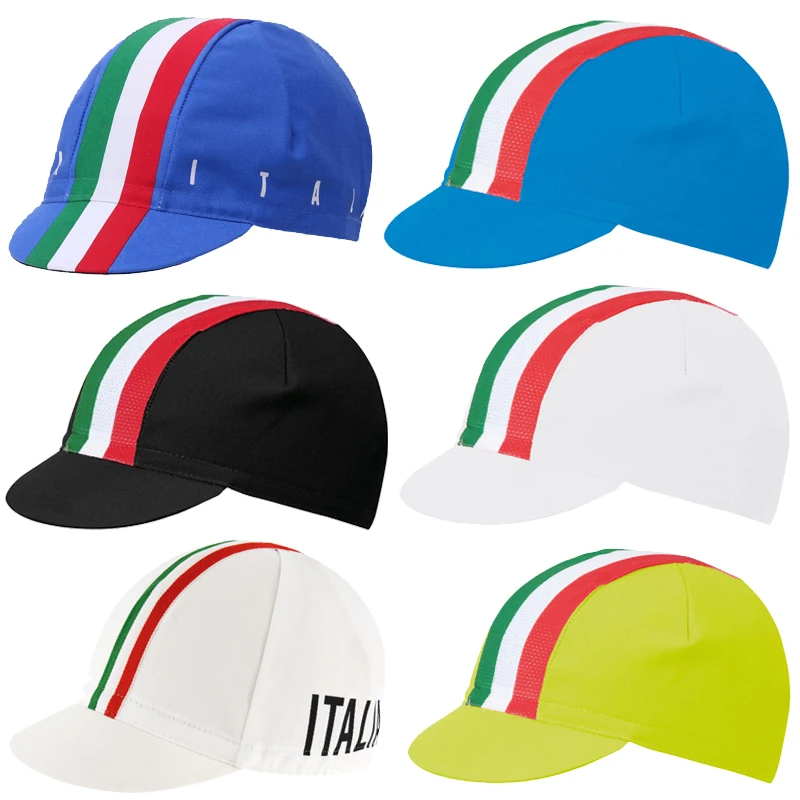 RETRO TEAM ITALIE Cycling Caps Blue White Red Bike Hat One Size Fits ...