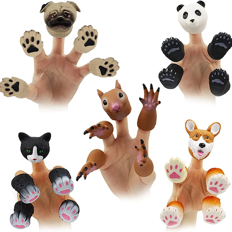 1Set-Children-Finger-Puppet-Animals-Squirrel-Hand-Finger-Story-Puppets ...