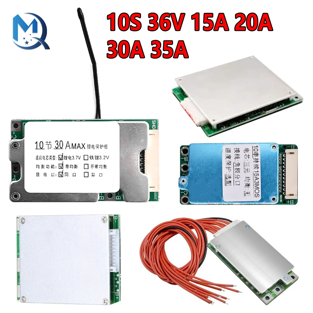 10S 36V 15A 20A 35A Lithium Batterij Bescherming Boord Module Pcb Li ...
