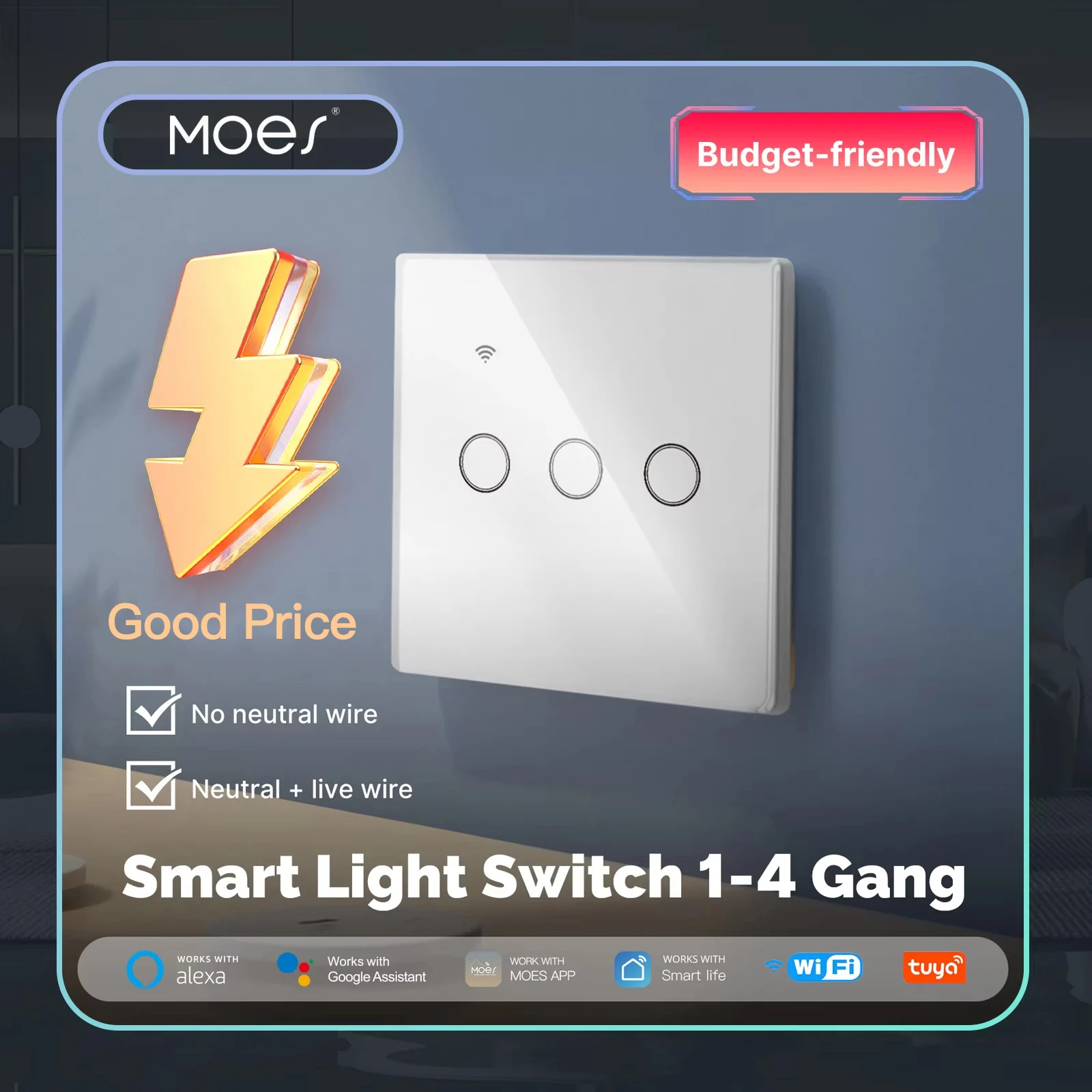 Tuya-WiFi-Smart-Light-Switch-Glass-Touch-Control-Fireproof-No-Neutral ...