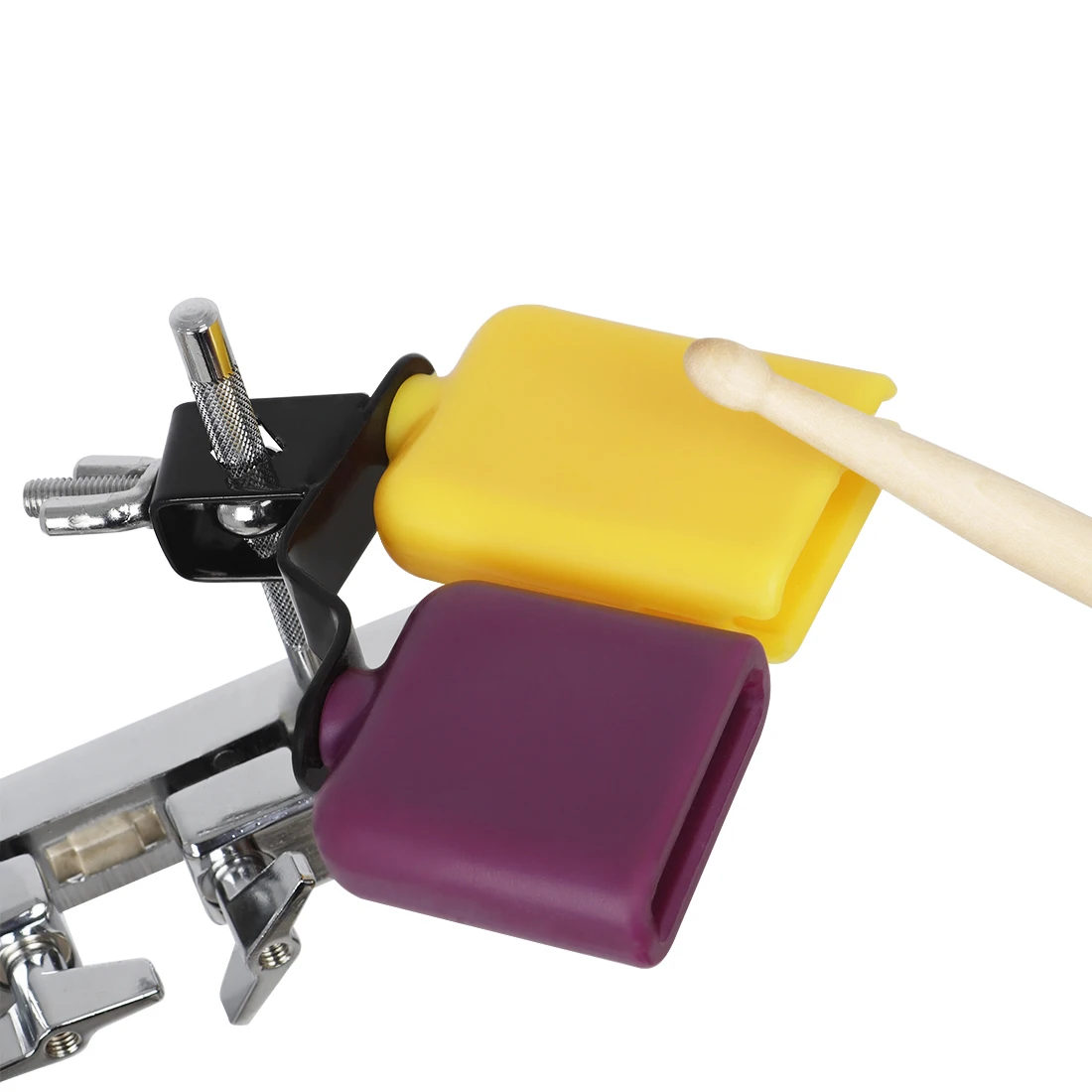 Cowbell-Drum-Set-Yellow-Purple-High-and-Low-Sound-Knocker-Cowbell-for ...