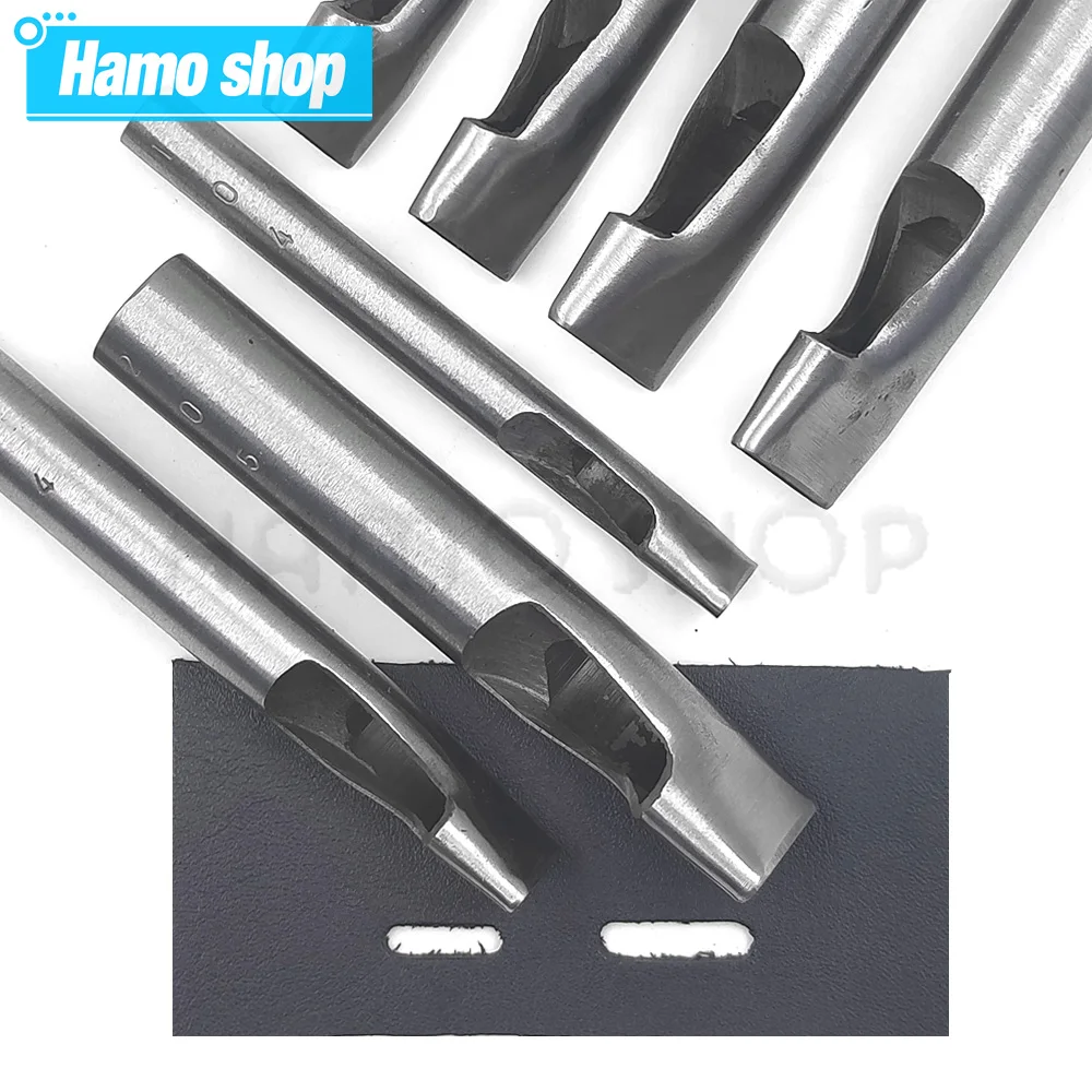 1pc 4mm/5mm Width Leather Oval Shape Hole Punch Steel Craft Hollow Hole ...