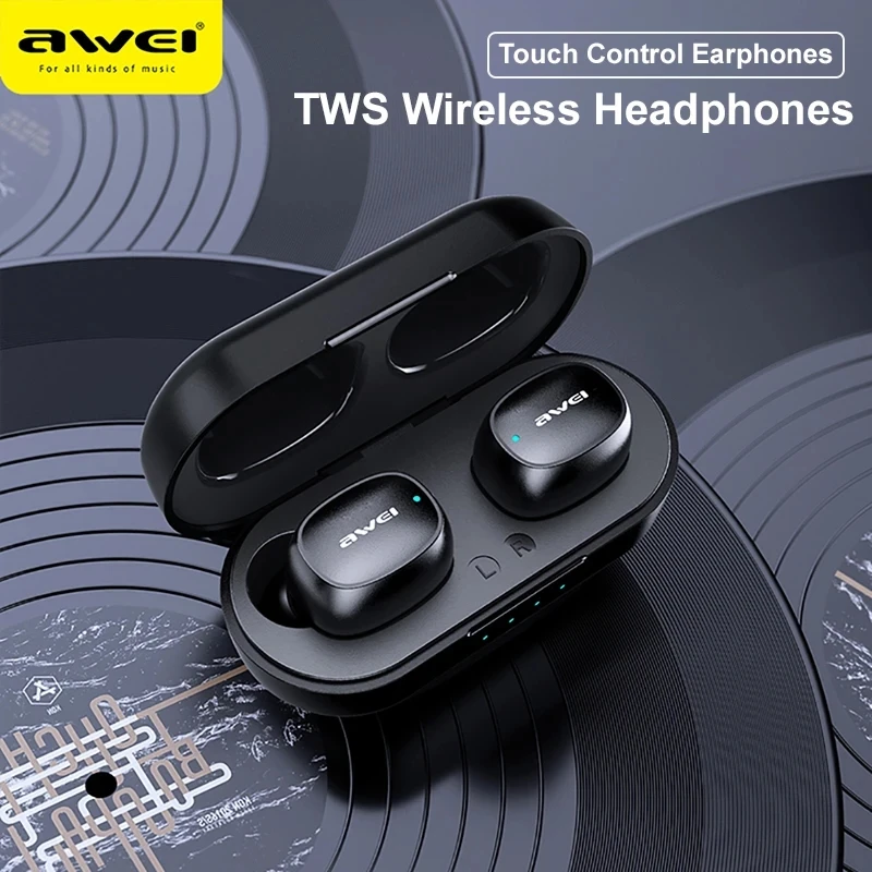 Awei-TWS-Wireless-Earphones-Bluetooth-Earbuds-Waterproof-Touch-Control ...