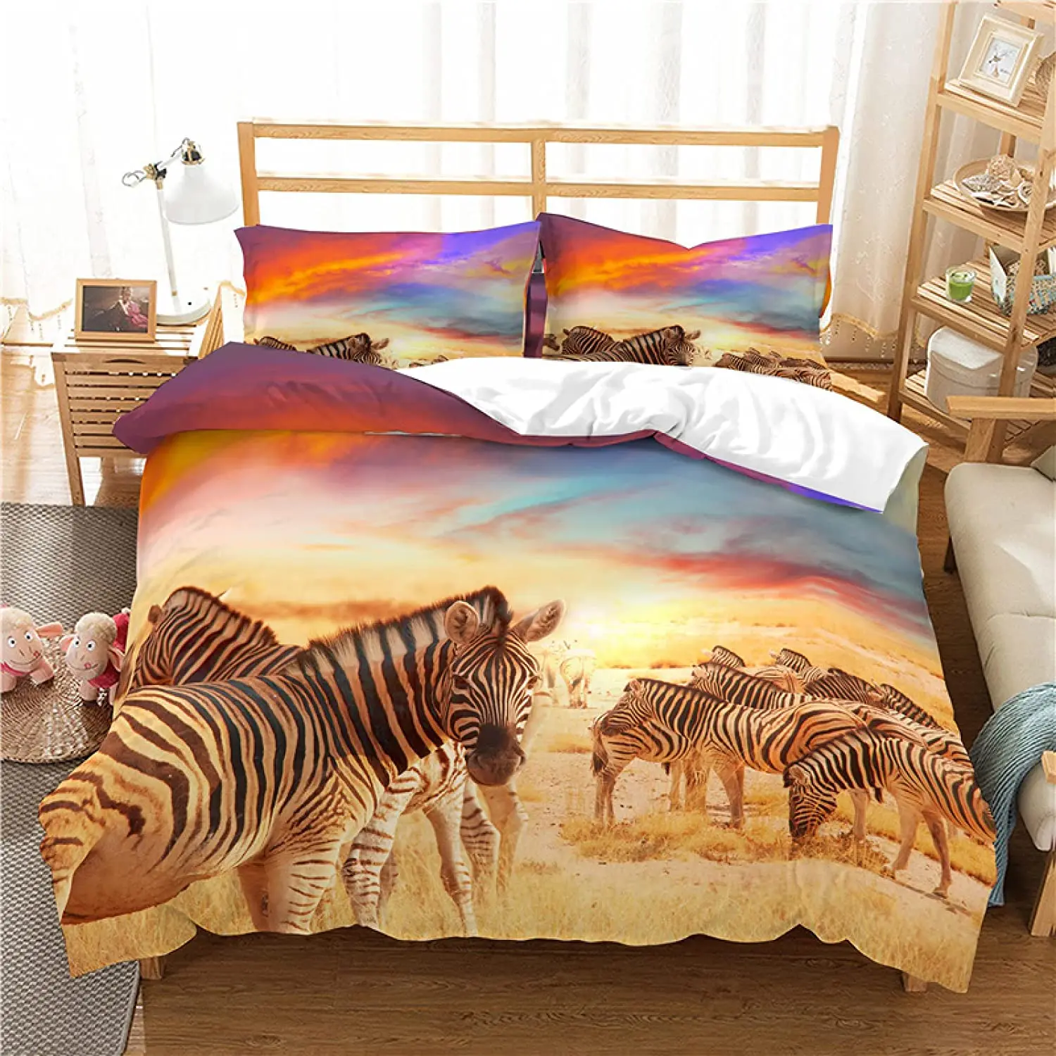 Zebra Queen Comforter Set