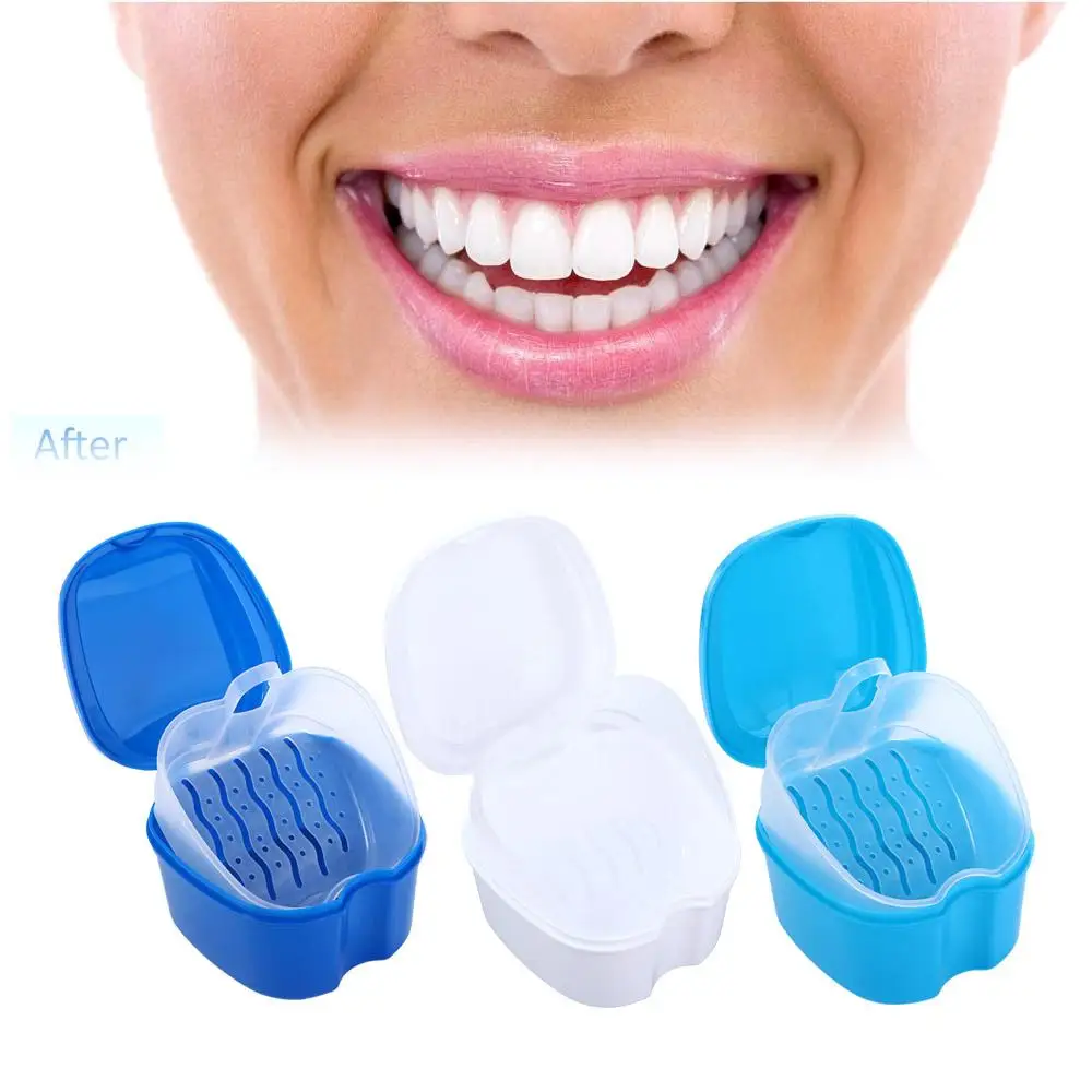 Bath-Box-Oral-Care-Denture-Holder-Mouth-Guard-Container-Tooth-Clean ...