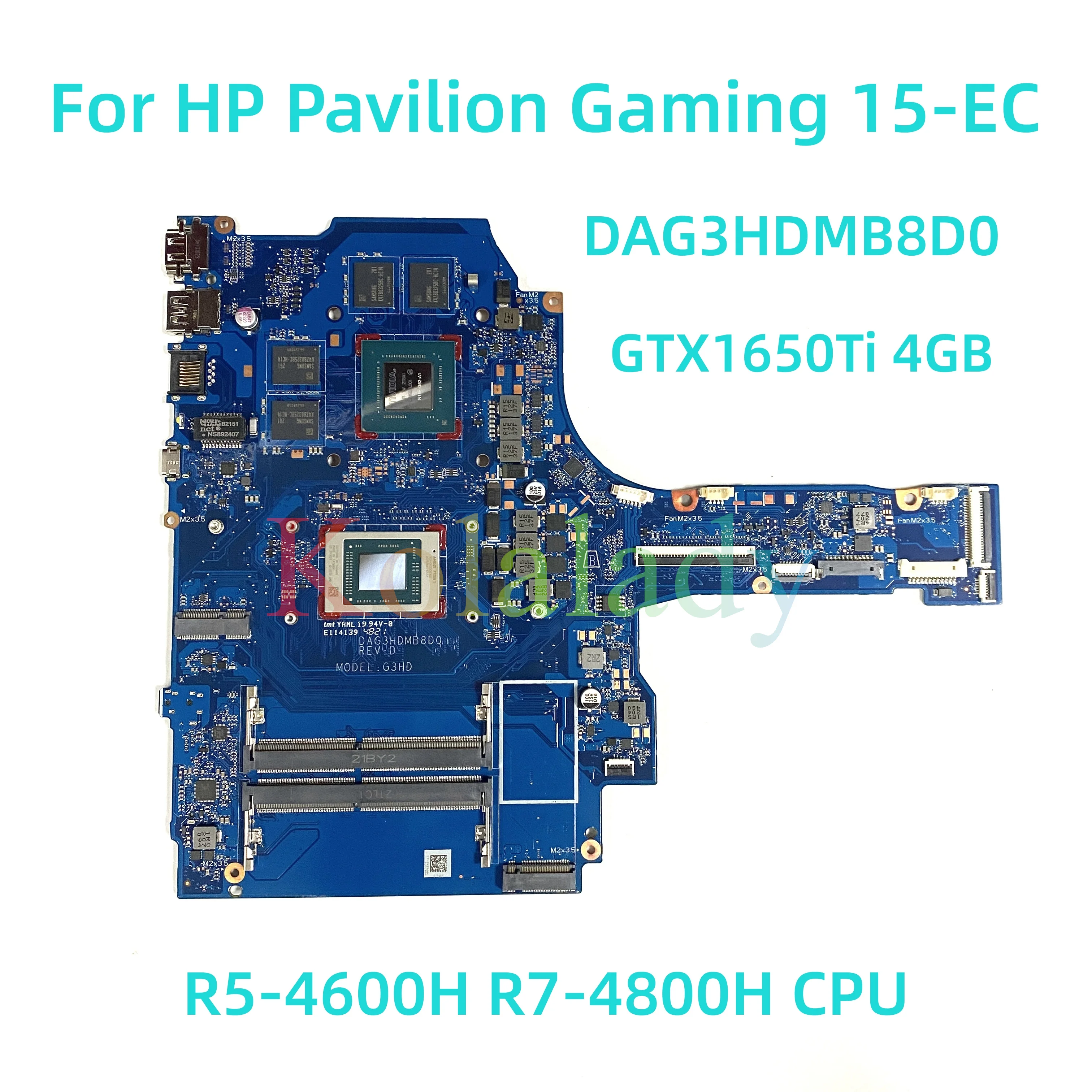 For-HP-Pavilion-Gaming-15-EC-Laptop-motherboard-DAG3HDMB8D0-with-R5 ...